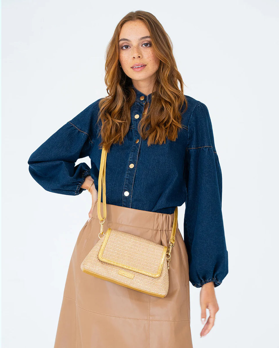 Lugano Crossbody - Gold Weave – The Hunted Co