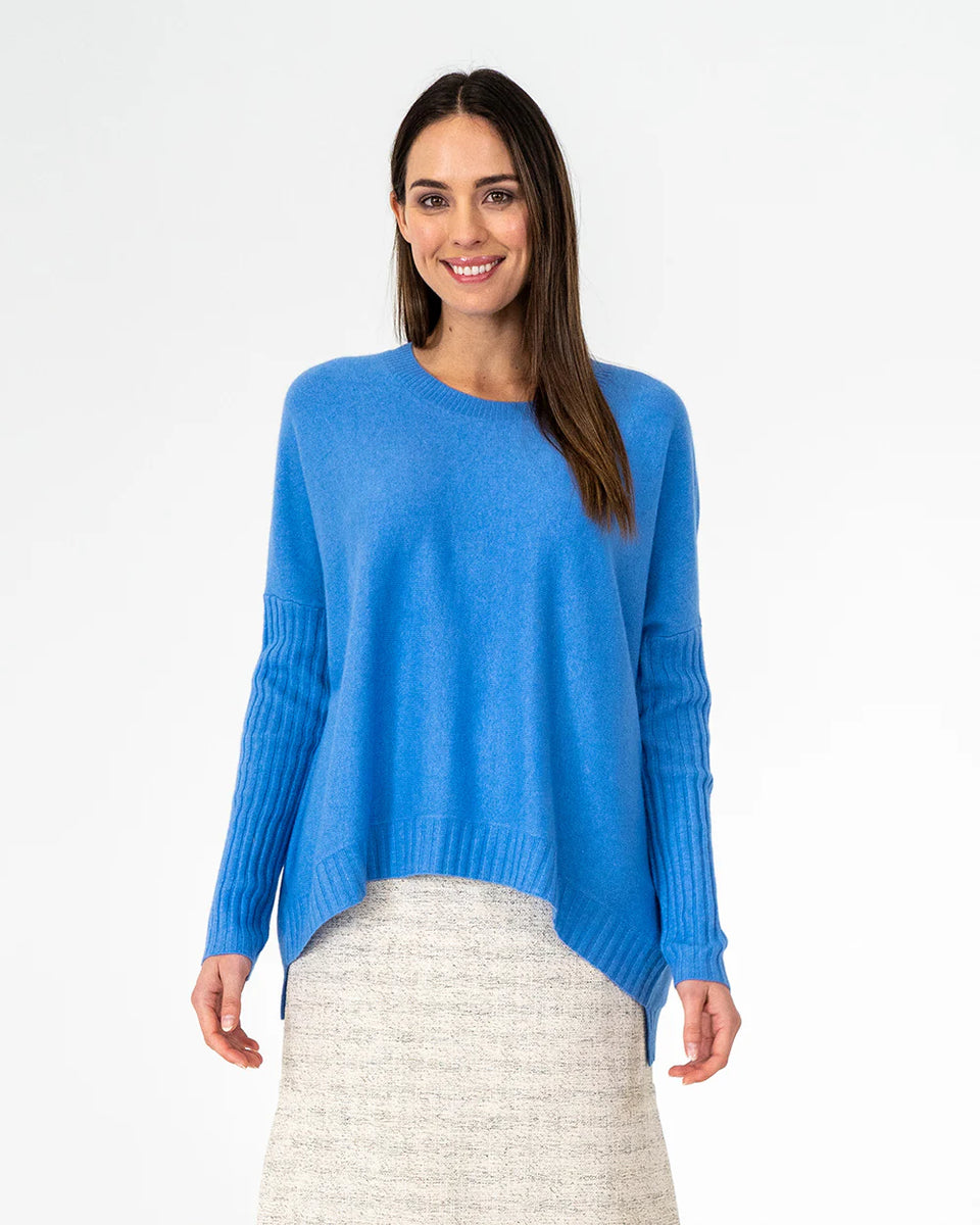 Sadie Crew Neck Knit - Periwinkle – The Hunted Co