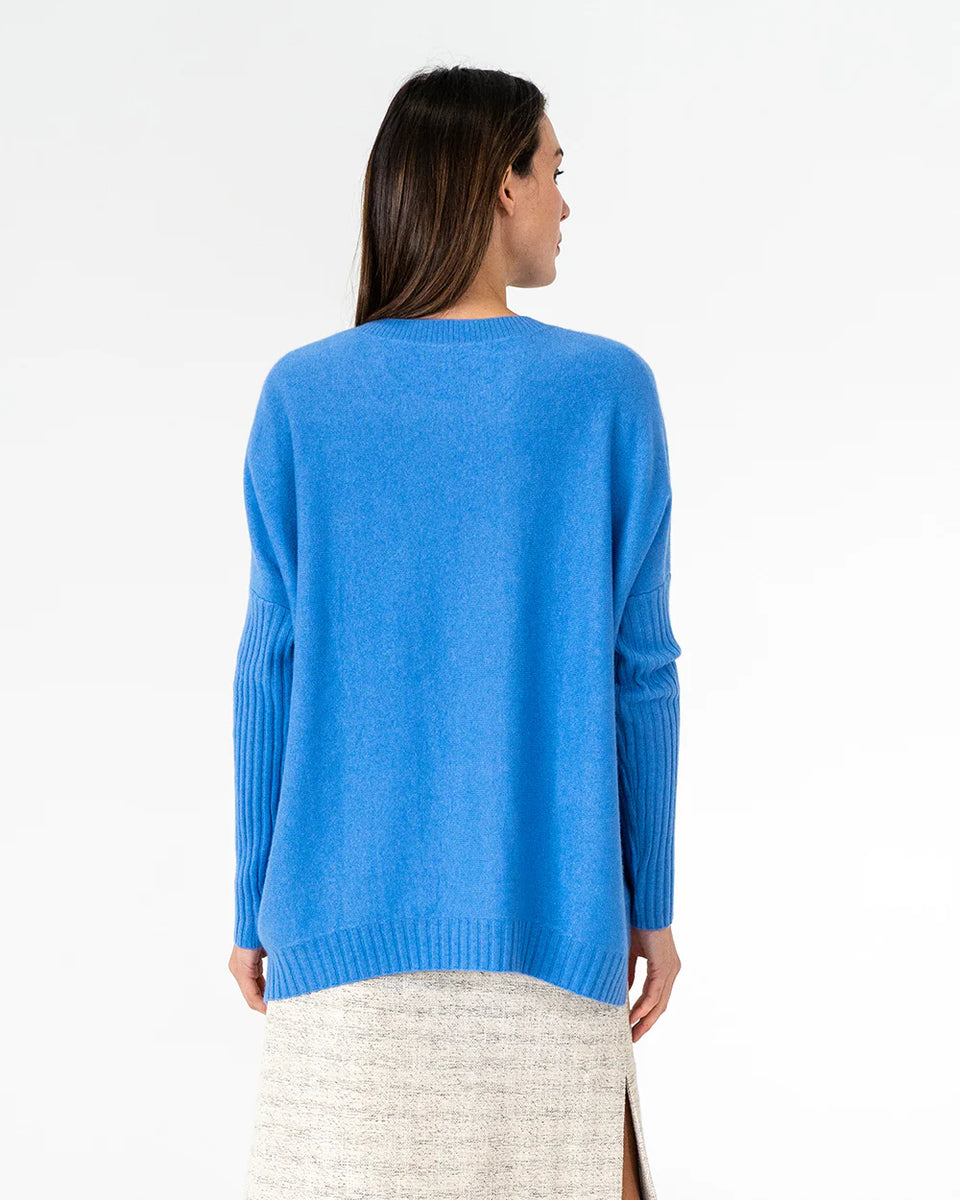 Sadie Crew Neck Knit - Periwinkle – The Hunted Co